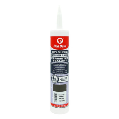 Red Devil 100% Silicone Perimeter Sealant 10.1 fl. oz Cartridge Dark Grey