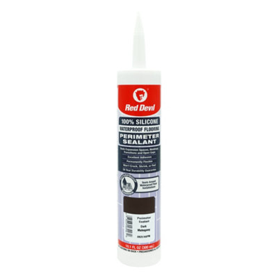 Red Devil 100% Silicone Perimeter Sealant 10.1 fl. oz Cartridge Dark ...