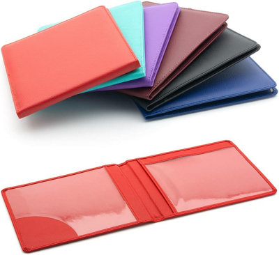 Red Disabled Badge Holder for Car Blue Badge Parking Permit Wallet ...