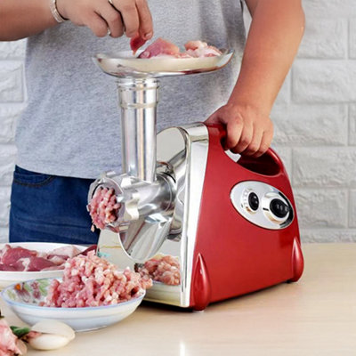 Red Electric Manual Meat Grinder Kitchen Tool
