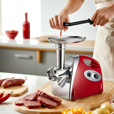 Red Electric Manual Meat Grinder Kitchen Tool