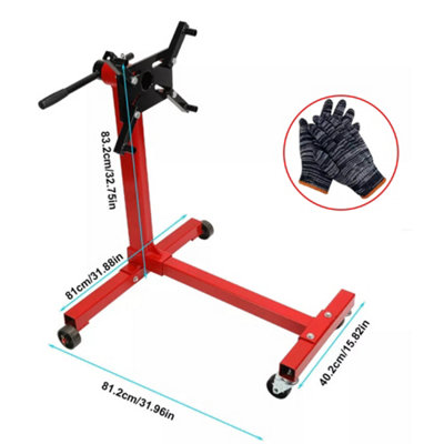 Red Engine Gearbox Support Stand 1000 lbs 450kg Heavy Duty Swivel ...