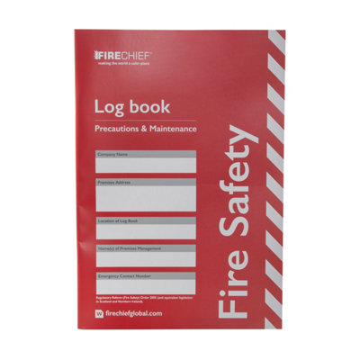 Red Fire Safety Log book - Firechief | DIY at B&Q