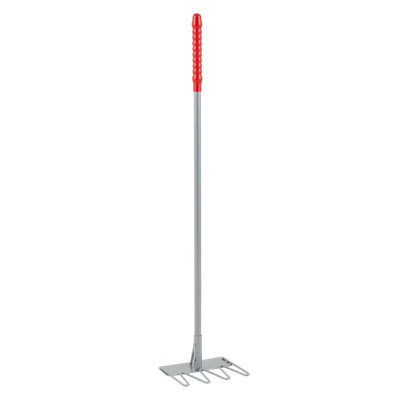 Red Gorilla Tidee Rake - Heavy-Duty 4-Prong Rake for Stables, Yards ...