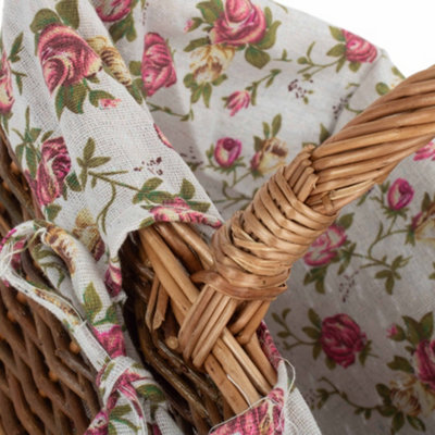 Red Hamper C120R/2 Medium Oval Unpeeled Willow Shopping Basket With ...