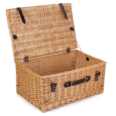Red Hamper EH058 Wicker 55cm Buff Empty Picnic Basket Unlined