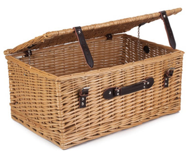 Red Hamper EH058 Wicker 55cm Buff Empty Picnic Basket Unlined