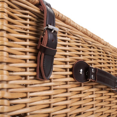 Red Hamper EH058 Wicker 55cm Buff Empty Picnic Basket Unlined