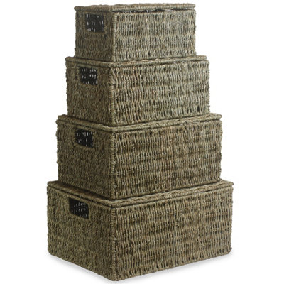 Red Hamper EH099-102 Seagrass Set or 4 Seagrass Storage Baskets | DIY ...