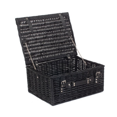 Red Hamper EH135 Wicker 40cm Black Hamper | DIY at B&Q