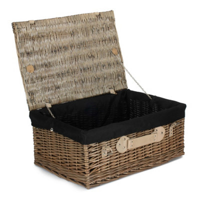 Red Hamper EH150B 55cm Antique Wash Hamper with Black Lining