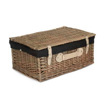 Red Hamper EH150B 55cm Antique Wash Hamper with Black Lining
