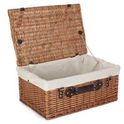 Red Hamper EH151W Wicker 56cm Double Steamed Picnic Hamper Basket With ...