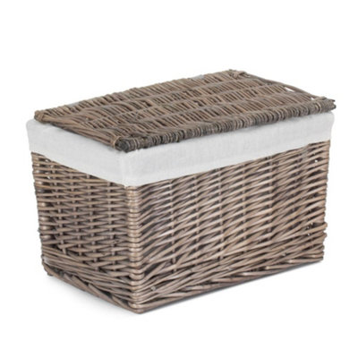 Red Hamper EH161 Wicker 36cm Taupe Wash Finish Storage Hamper Basket ...