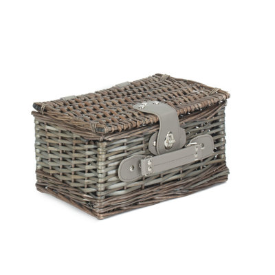 Red Hamper EH165 Wicker Small Antique Wash Split Willow Chest Hamper Basket