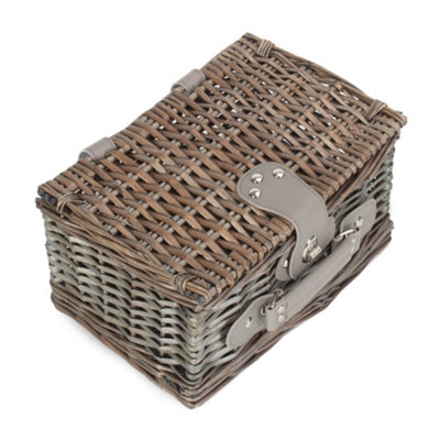 Red Hamper EH165 Wicker Small Antique Wash Split Willow Chest Hamper Basket