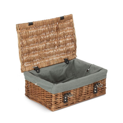 Red Hamper EH169GRY Double Steamed Grey Lining 35cm Empty Hamper Basket