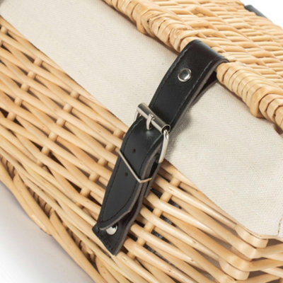 Red Hamper EH189W 36cm Buff Wicker Empty Picnic Basket