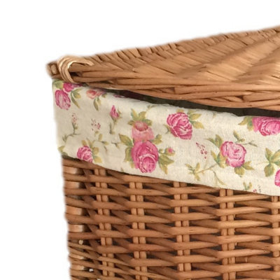 Red Hamper H096R/2 Wicker Large Light Steamed Corner Laundry Baskets ...