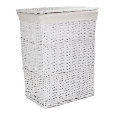 Red Hamper H169/2 Wicker Large White Laundry Basket