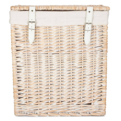Red Hamper H188W/1 Wicker Small Boutique White Wash Storage Laundry ...