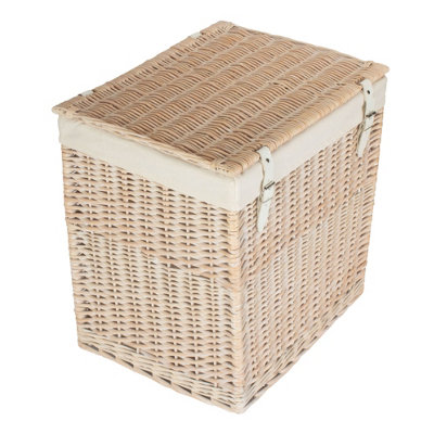 Red Hamper H188W/2 Wicker Large Boutique White Wash Storage Laundry ...