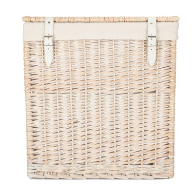 Red Hamper H188W/2 Wicker Large Boutique White Wash Storage Laundry ...