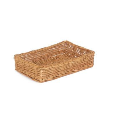 Red Hamper PT048 Wicker Small Straight Sided Rectangular Tray