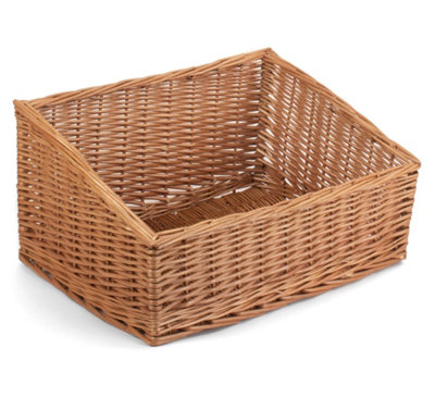 Red Hamper PT088 Wicker Large Sloped Sided Display Basket | DIY at B&Q