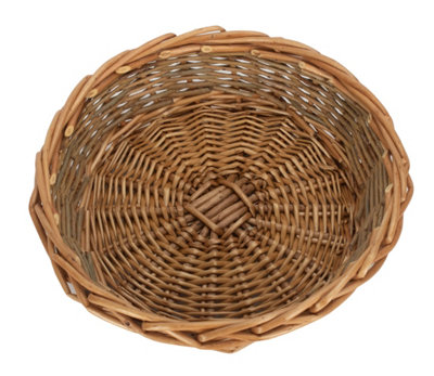 Red Hamper PT106 Wicker Medium Unpeeled Willow Round Tray