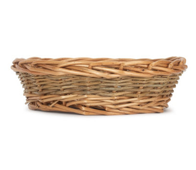 Red Hamper PT106 Wicker Medium Unpeeled Willow Round Tray