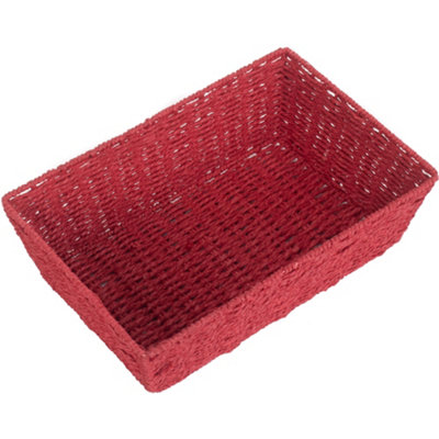Red Hamper PT135 Paper Large Red Paper Rope Tray