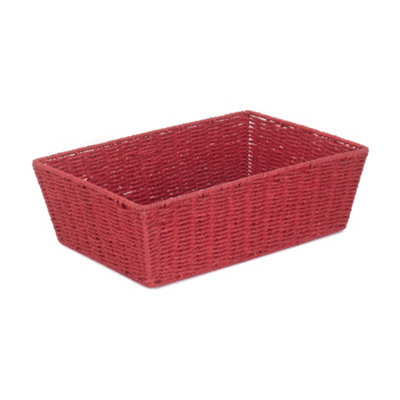 Red Hamper PT136 Paper Extra Large Red Paper Rope Tray | DIY at B&Q