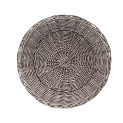 Red Hamper PT161 Wicker Antique Wash Round Wicker Packing Tray