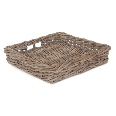 Red Hamper RA040 Rattan Square Rattan Serving Basket | DIY at B&Q