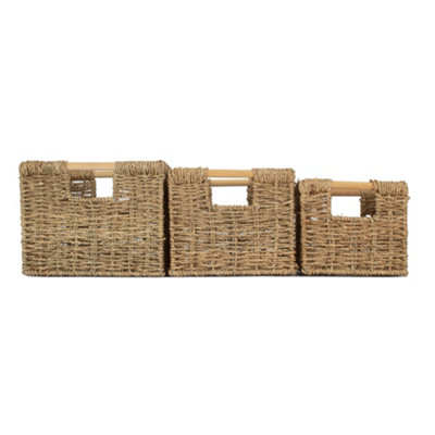 Red Hamper ST078 Set of 3 Nordic Seagrass Storage Basket
