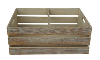 Red Hamper WB018 Wood Large Oak Effect Wooden Open Top Storage Box ...