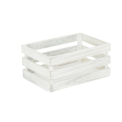 Red Hamper WB033 Wood Small Vintage Slatted Wooden Crate