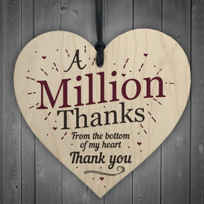 Red Ocean A Million Thanks Friendship Sign Nursery Teacher Nurse Plaque ...
