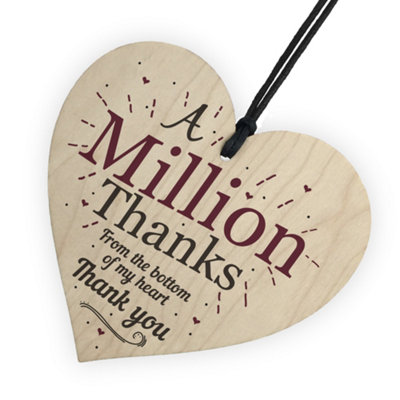 Red Ocean A Million Thanks Friendship Sign Nursery Teacher Nurse Plaque ...
