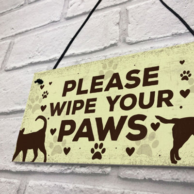 Red Ocean Animals Welcome Sign Hanging Plaque Dog Signs For Home Funny ...