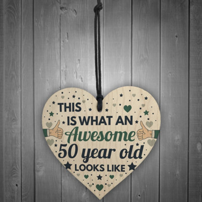 Red Ocean AWESOME 50 Year Old Funny 50th Birthday Gift 50th Birthday ...