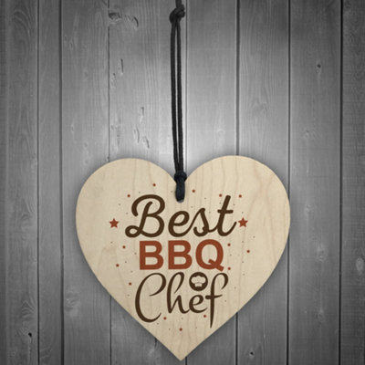 Red Ocean BBQ Barbecue Chef Cooking Kitchen Garden Plaque Dad Mum ...