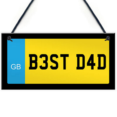 Red Ocean Best Dad Gift Number Plate Sign Dad Gift For Birthday ...