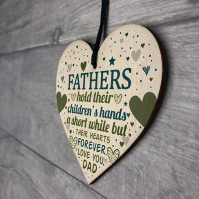 Red Ocean Best Daddy Gift Wooden Heart Fathers Day Gift For Dad Daddy ...