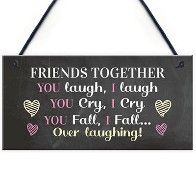 Red Ocean Best Friend Sign Funny Friendship Gift Thank You Novelty ...