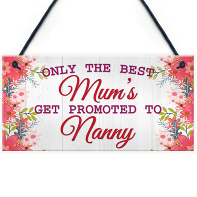Red Ocean BEST MUMS Promoted to NANNY Pregnancy Gift Baby Hanging ...