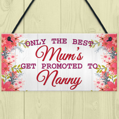 Red Ocean BEST MUMS Promoted to NANNY Pregnancy Gift Baby Hanging ...