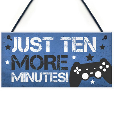 Red Ocean Blue Gaming Sign For Door Boys Bedroom Sign Wall Decor Gamer ...