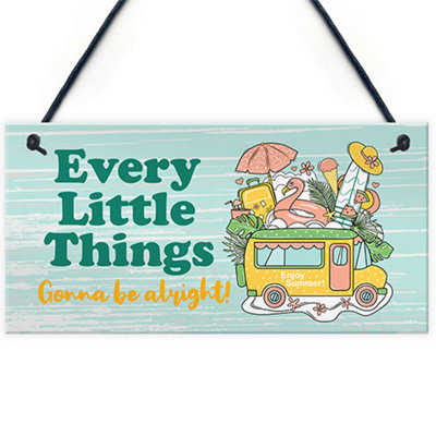 Red Ocean Caravan Campervan Hanging Sign - 'Every Little Things Gonna ...
